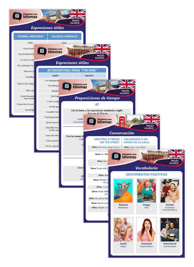Inglés para viajeros – Tarjetas educativas – Mi biblioteca portable